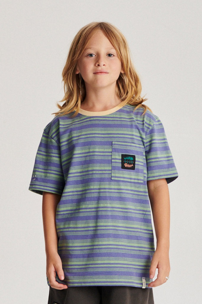 Critical Slide Boneyard Yd Kids Tee Blueberry - Harry and Her