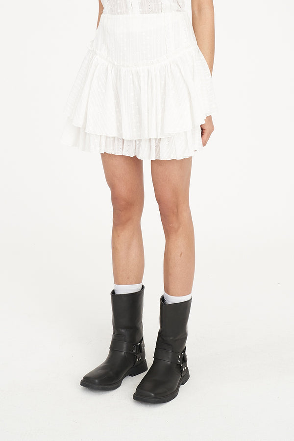 Huffer Broderie Ruffle Skirt - Harry and Her