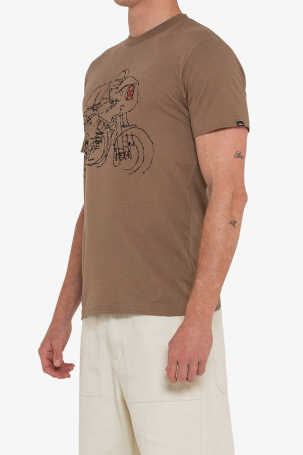 Deus Riding Tee Tobacco - Harry and Her