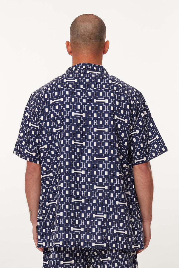 Huffer H-Lock Party Shirt Navy/Chalk - Harry and Her