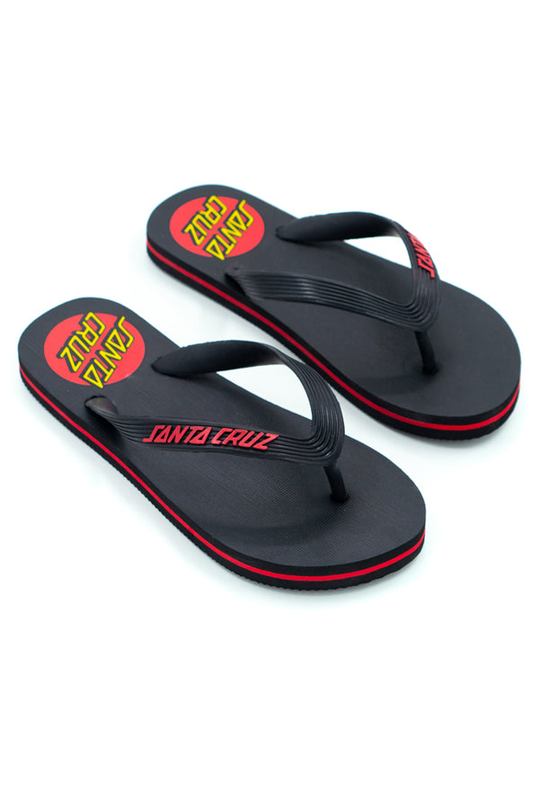Santa Cruz Youth Classic Dot Black Jandal - Harry and Her
